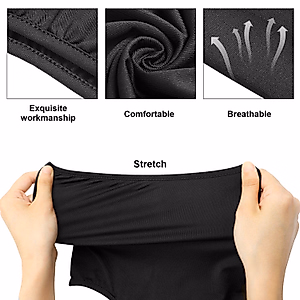 SATINIOR 6 Pieces Ski Mask for Men Balaclava Full Face Cover UV Sun Protection Cooling Neck Gaiter Clothing Scarf Bandana(Simple Color)