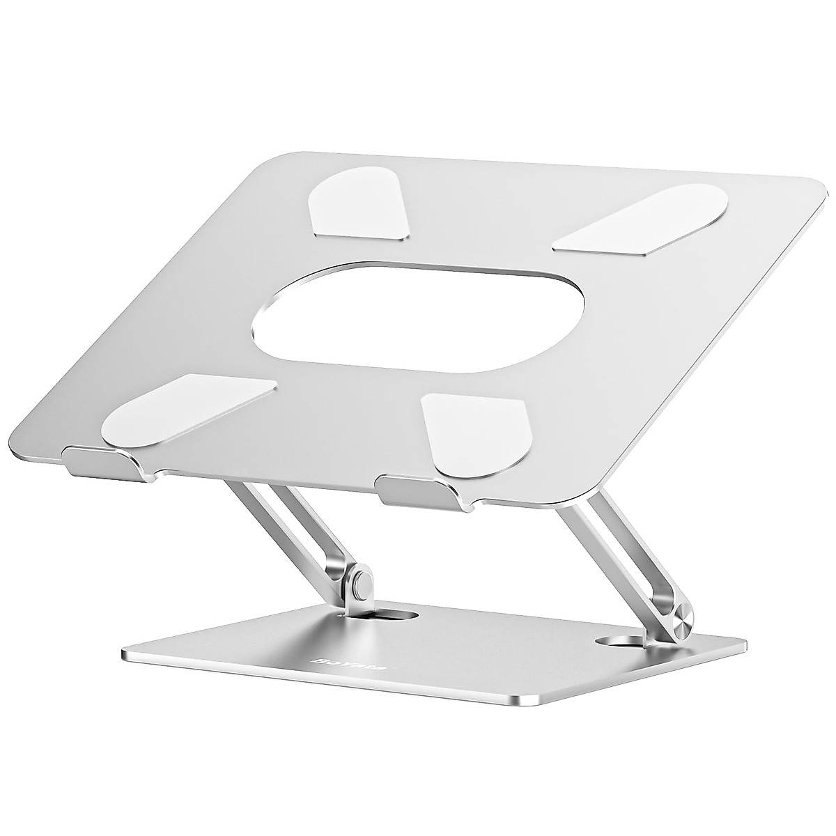 BoYata Laptop Stand, Laptop Holder, Multi-Angle Stand with Heat-Vent, Adjustable Notebook Stand for Laptop up to 17 inches, Compatible for MacBook Pro/Air, Surface Laptop, and so on (Silver)