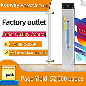 kooway Remanufactured W9050 W9052MC Toner Cartridges Replacement for HP MFP E87640 E87650 E87660-52000 Pages (W9052 Yellow 1 Pack)