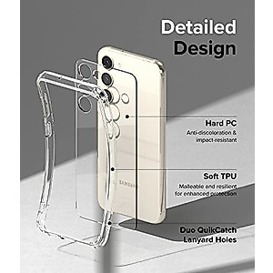 Ringke Fusion [Display The Natural Beauty] Compatible with Samsung Galaxy S23 Case 5G, Transparent Phone Cover for Women, Men, Shockproof Bumper Designed for S23 Case - Clear