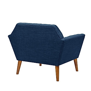 Dsnyu Blue Accent Chair, Arm Chair Modern Solid Wood Comfy Home Furniture for Living Room 29.50" L X 37" W X 31.50" H