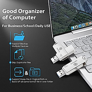 Computer-Photos-Backup-Photo-Stick 128GB Easy One Click Backup-Thumb-Drive Photo-Storage-Device-for-Computer Laptop PC Memory USB Flash Photo Finder Sticks Pictures Mac Transfer Album Keeper Windows