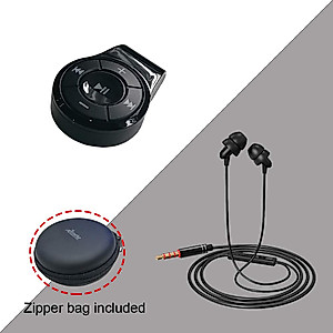 Bluetooth Receiver with Clip for Headphones, rollingstone Wireless Audio Adapter for Car Kit and Home Audio, 3.5mm Jack,Headset (Bluetooth Receiver & Headset Combo)