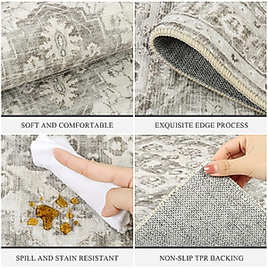 Pauwer Farmhouse Kitchen Rugs Sets of 3, Kitchen Runner Rugs Non Slip Washable, Boho Kitchen Mats for Floor, Indoor Door Mat Entrance, Laundry Room Rug, Thick Kitchen Floor Mat Carpet