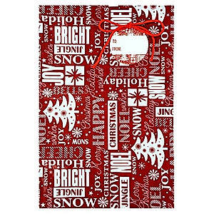 2 Giant Christmas Gift Bag 36x44" W/tie & Gift Card Set of 2