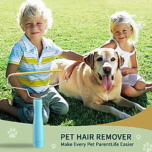 Pet Hair Removal Tool,Cleaner Pro Pet Hair Remover,Fabric Shaver by BSIWWO,Pet Hair Remover for Couch,Lint Shaver,Carpet Rake,Dog Hair Remover and Cat Hair Remover(2pack-Blue)