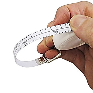 Meterex Diaflex Diameter Tape Measure with Flexible Steel Blade and Plastic Case, Dual Reading in CM and Inches with 2m Range and Blank Space Before Zero - Measure Diameter of Trees and Pipes