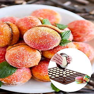 NACTECH 48 Capacity Macaron Silicone Baking Mats Non-Stick Macaron Baking Mold Macaron Baking Kit Food Safe with 1Pcs Decorating Pen 4 Nozzles