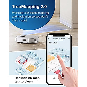 ECOVACS DEEBOT T20 Omni Robot Vacuum and Mop, Hot Water Mop Washing, Self-Emptying, Hot Air Drying, 6000Pa Suction, OZMO Turbo Spinning Mop with Auto Mop Lift, Obstacle Avoidance, YIKO Voice Assistant