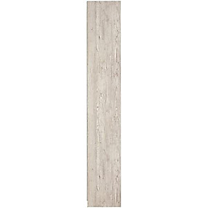 Signature Design by Ashley Willowton Coastal Entertainment Center Pier Bookcase with 3 Adjustable Shelves, Whitewash