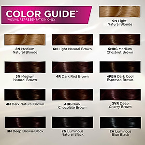 John Frieda Precision Foam Colour, Medium Chestnut Brown 5NBG, Full-coverage Hair Color Kit, Anti-Fade Gray Coverage, Deep Color Saturation Hair Dye, 1 Application