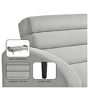 Serta Roswell Convertible Sofa Light Gray