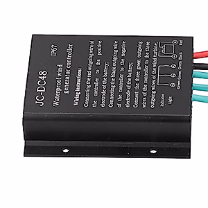 Luqeeg 48V Wind Turbine Controller, Automatic IP67 Waterproof Wind Power Regulator Suitable for 400W Wind Turbine System, Aluminium Alloy Mini Wind Turbine Generator Controller