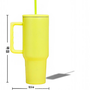 Kiki New York Tumbler with lid (Neon Yellow)