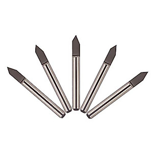 Eagles 3.175mm Flat Bottom Carbide CNC Engraving Bits 60 Degree 0.1mm V-Shape 1/8 Engraving Bits for PCB Acrylic Metal Aluminum, 10pcs
