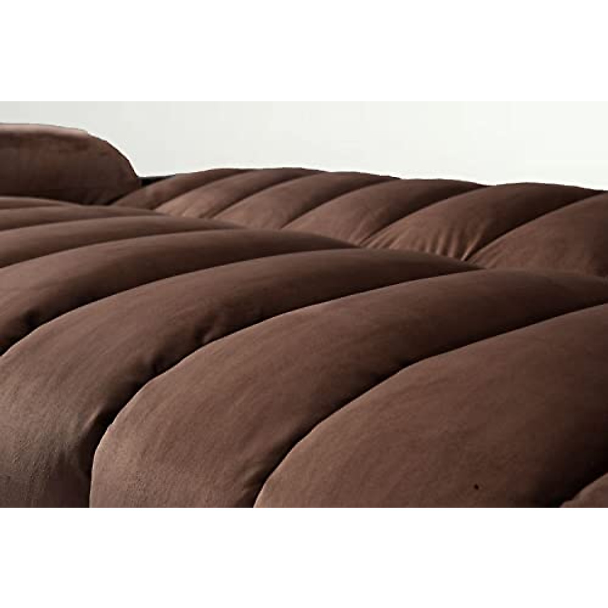 Legend Vansen Velvet Storage Convertible Sofa Bed Sleeper Couch Sofabed, Brown