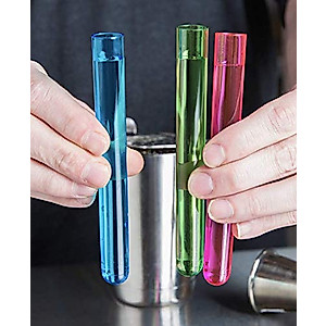 Desert Mercantile 24 Neon Test Tube Shot Glasses with 2 BONUS Liquor Pourers for Spill Free Pours for Bachelorette Parties, Bars, Pool Parties, Man-Caves, New Years Eve, and Holidays.
