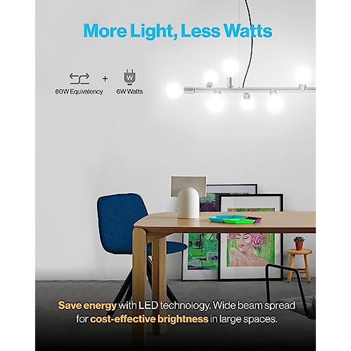 Sunco 6 Pack Globe Light Bulbs, G25 LED Vanity Bulbs for Bathroom, Round Ambient Decorative Bulb, 450 LM, 3000K Warm White, Dimmable, 6W, E26 Base, Frosted, CRI92, Damp Rated UL