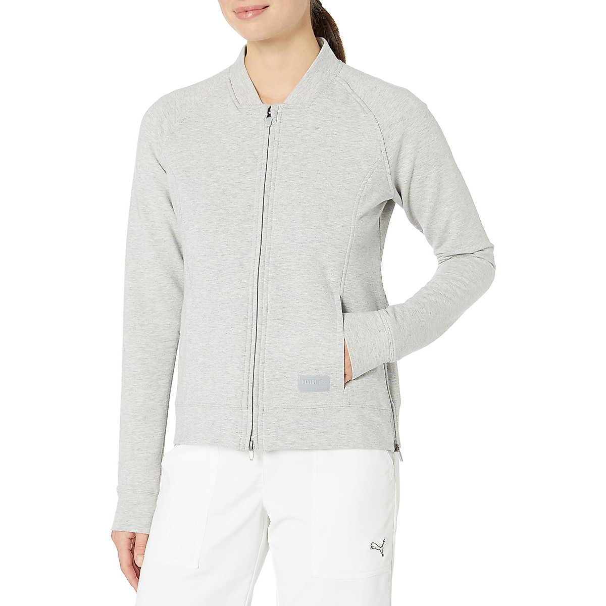 Puma Golf 2020 Women's Bomber Jacket, Light Gray Heather, x Small