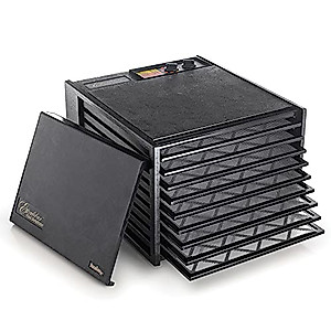 Excalibur 3926TB Electric Food Dehydrator Machine with 26-Hour Timer, Automatic Shut Off and Temperature Control, 600-Watt, 9 Trays, Black