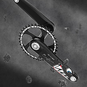 ENLEE One Pair Mountain Bike Stickers, Bicycle Frame Protector for Bike Cranksets/Bicycle Handlebar (for Crankset/Black)