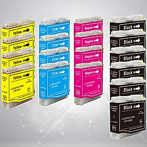 4Benefit (Set of 18) Compatible LC51 Ink Cartridge Replacement LC-51 (6BK+4C+4M+4Y) Work for MFC-240C MFC-465CN MFC-665CW DCP 130C 330C 540CN MFC 230C 3360C 5460CN IntelliFax 1360 Inkjet Printer