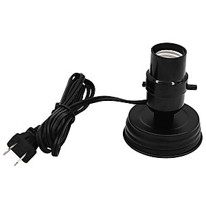 Creative Hobbies DIY Mason Canning Fruit Jar Lamp Making Kit is Pre-Wired and Easy to Use - Black Color Lid & Socket Great for Lamp Conversion