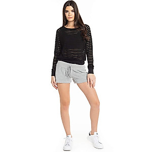 Hard Tail Women's Low Rise Terry Short Heather Gray XL