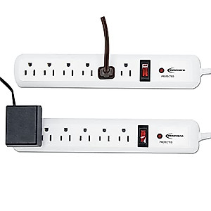 Innovera IVR71653 6 AC Outlets 4 ft. Cord 540 Joules Surge Protector - White (2/Pack)