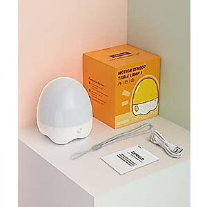 Lyridz Nursery Night Light for Kids, Rechargeable Baby Night Light with Motion Sensor, RGB LED Dimmable Table Lamp for Breastfeeding with Color-Changing Mode,1-Hour Timer,Touch Control