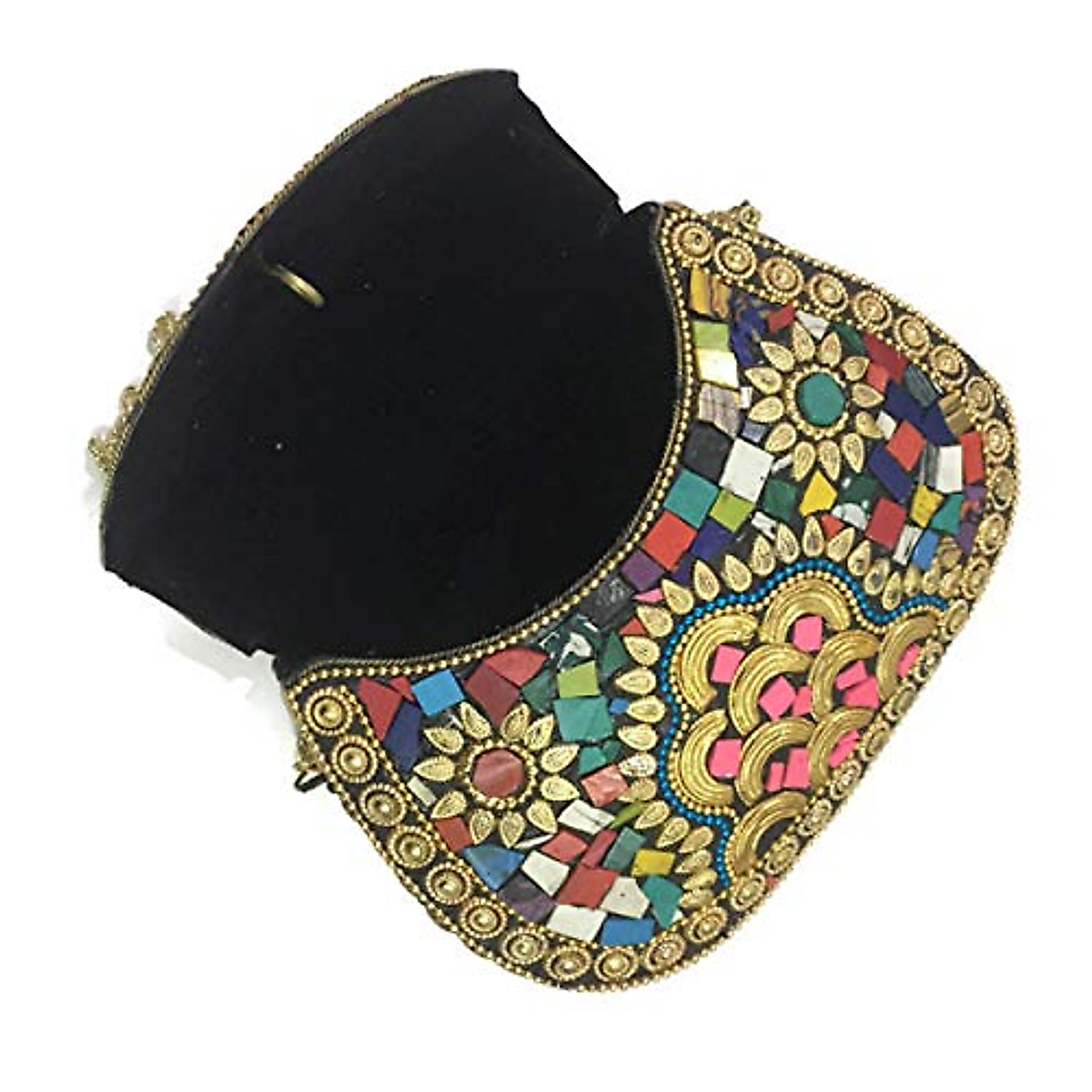 Multi color metal mosaic clutch Wallet purse party bag for women Wedding Box Clutch for Women