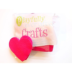 Playfully Ever After 3 Inch 28pc Felt Hearts (Pink)