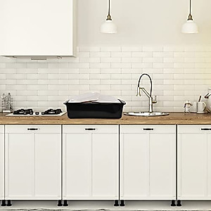 Gloreen 4 Pack Bus Box Commercial, 13 L Dirty Dish Bin Utility Tub, Black