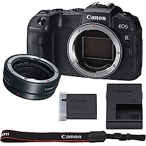 Canon EOS RP Mirrorless Camera Body Only Bundle + Canon Mount Adapter EF-EOS R