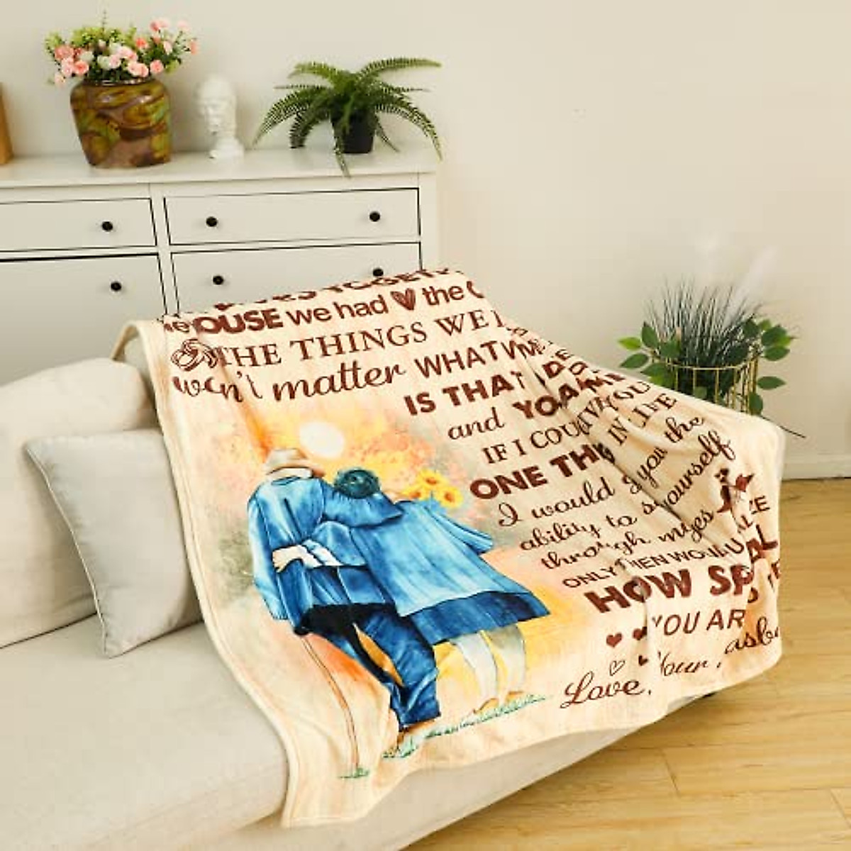 Gift for Wife Romantic Gifts for Her I Love You Anniversary Wedding Birthday Gifts Ideas for Women to My Wife Blanket Christmas Valentines Mothers Day Presents from Husband Throw Blanket 60"x 50"