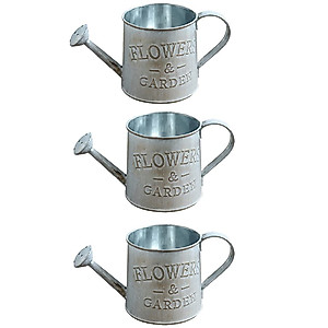 3pcs Retro Metal Flower Bucket Farmhouse Flower Vases Decorative Watering Can Vintage Iron Flower Vase for Decor Dried Floral Arrangements