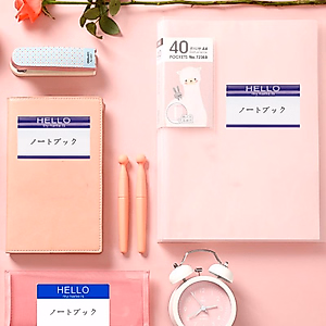 Hybsk Hello My Name is Red Name Tag Identification Stickers 3-1/2” x 2-3/8” Total 200 Labels Per Roll (Red)