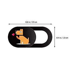 SOLUSTRE Computer Laptop 18 pcs Universal Tablet Dog Adhesive Blocker Laptop Ornament Phone Web Webcam Cover Privacy with Slide for Camera Protector Self Pattern Computer Camera