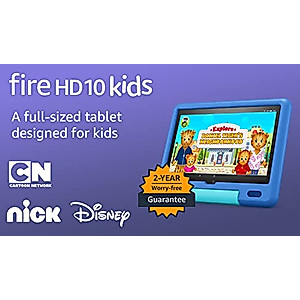 Amazon Fire HD 10 Kids tablet, 10.1", 1080p Full HD, ages 3–7, 32 GB, Sky Blue