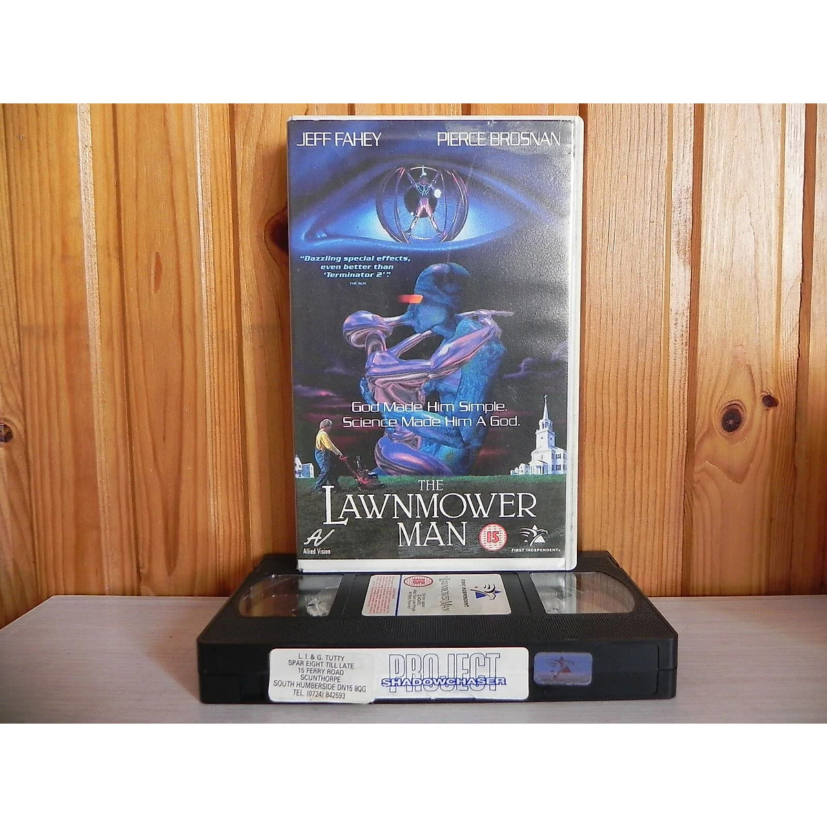 The Lawnmower Man - Stephen King Adaptation - Brosnan - Big Box Rental - Pal VHS