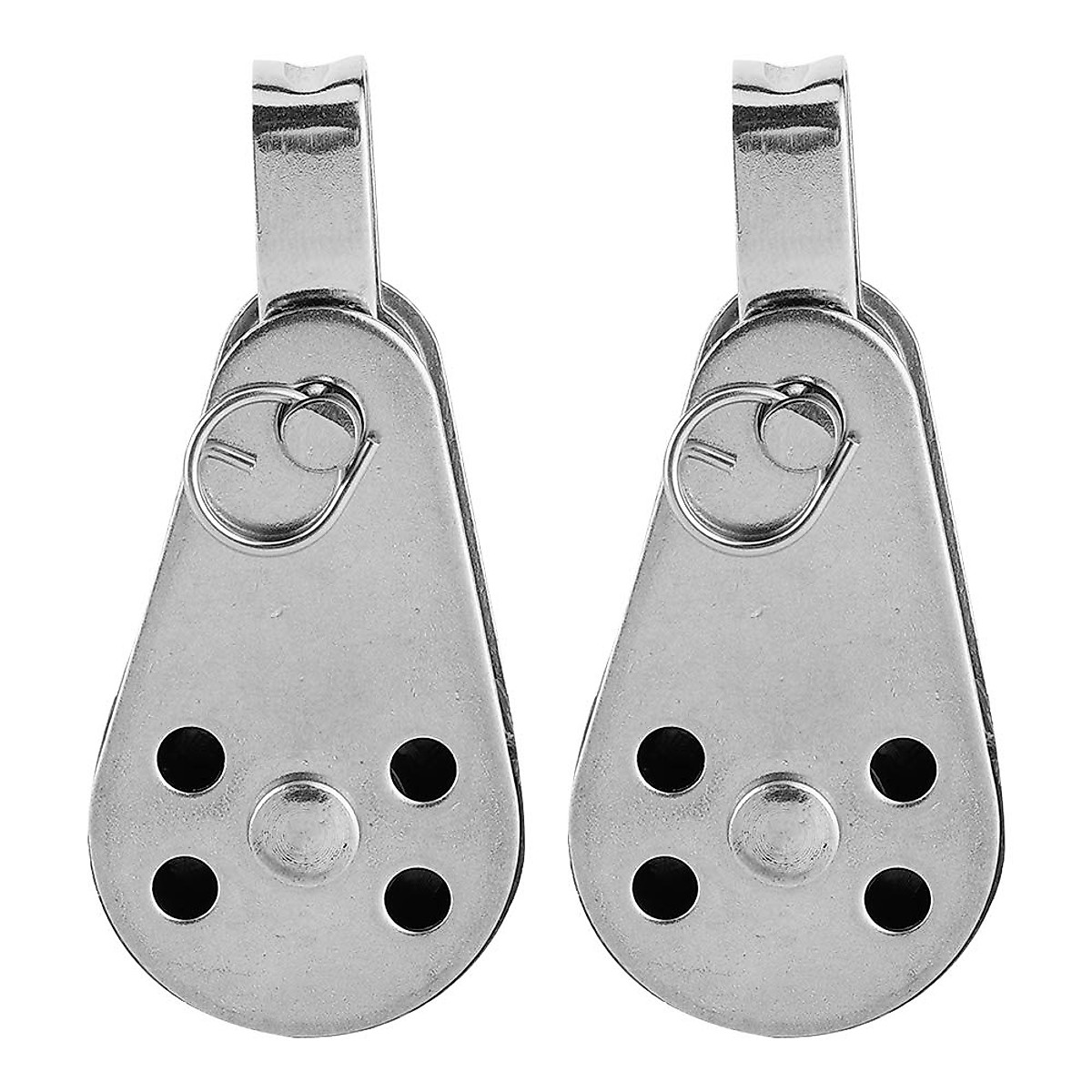 Marine Pulleys Stainless Steel Pulley Blocks Rope Runner Kayak Anchor Trolley Kit for Marine Boat Kayak Canoe Accessories for 2mm to 8mm Rope