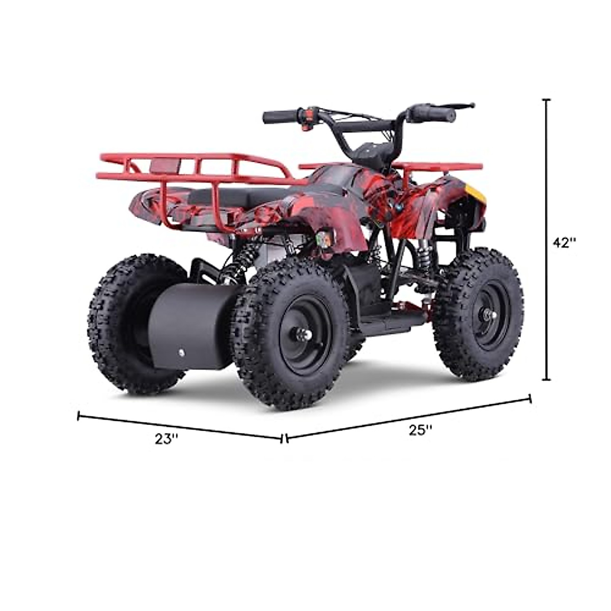 MotoTec 36v 500w Sonora Kids ATV Red Flame