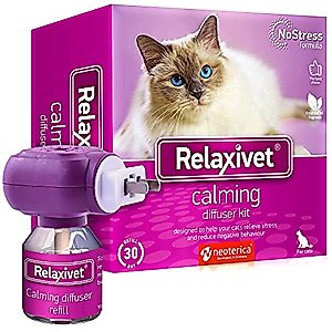 Cat Calming Diffuser & Pet Anti Anxiety Products - Feline Calm Pheromones Plug in & Cats Stress Relief Comfort Helps with Pee, New Zone, Aggression & Other Behavior (1 Pack (1 Diffiser + 1 Refill))