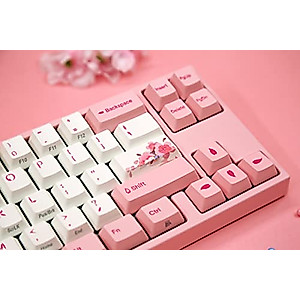 Varmilo Ducky x Miya Mac Pro Sakura R2 White LED 65% Double Shot PBT Mechanical Keyboard (Cherry MX Silent Red)