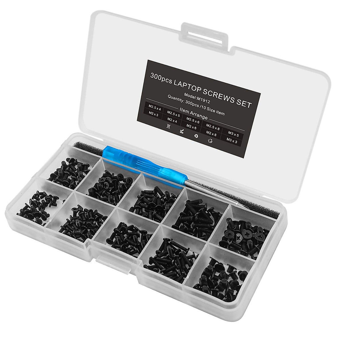 Mcsher 300pcs Laptop Notebook Screws Kit Set for IBM HP Dell Lenovo Samsung Sony Toshiba Gateway