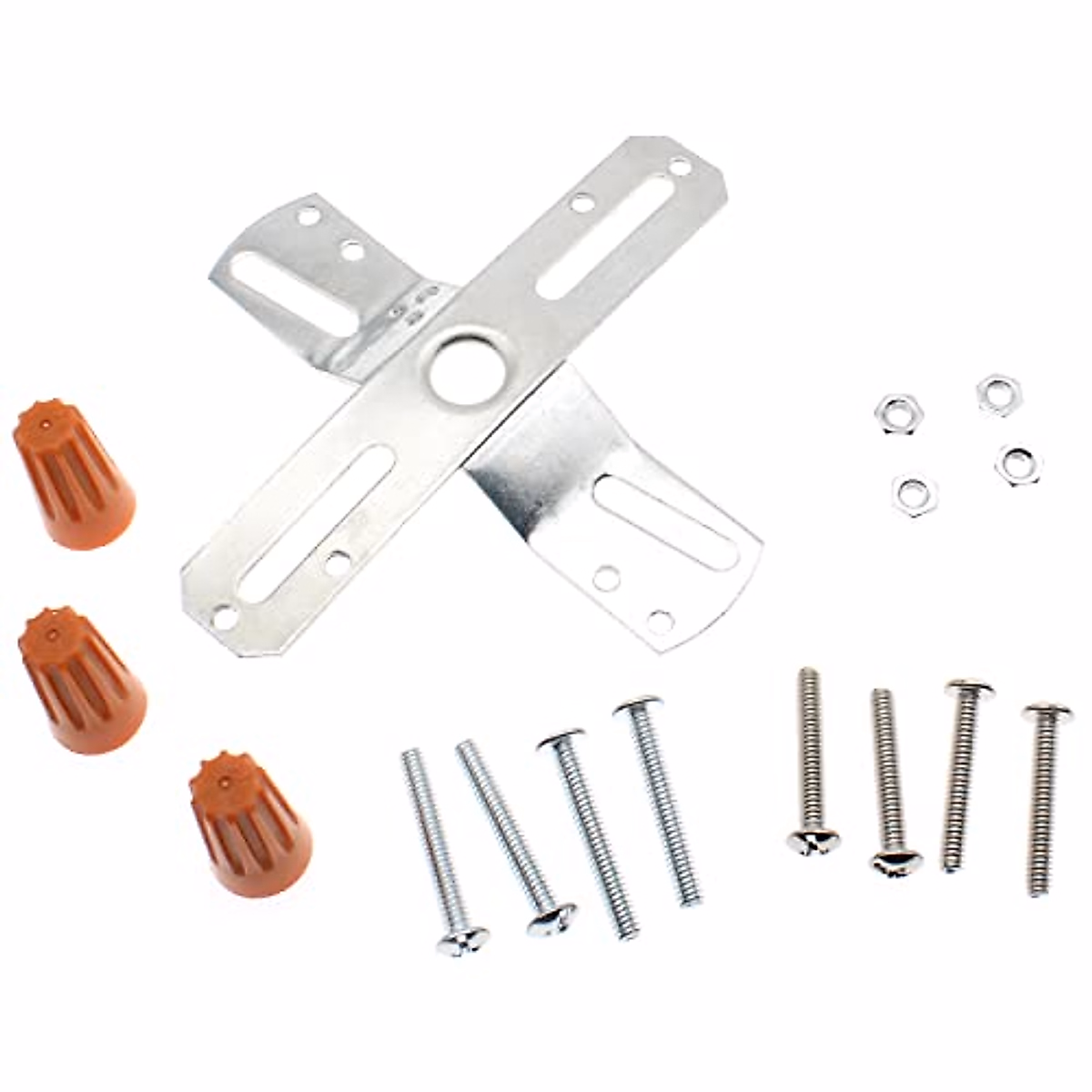 4 Set 4" Universal 360 Rotation Light Fixture Crossbar Light Fixture Mounting Bracket with Ground Screws and Acorn Cap Nuts [FDXGYH]