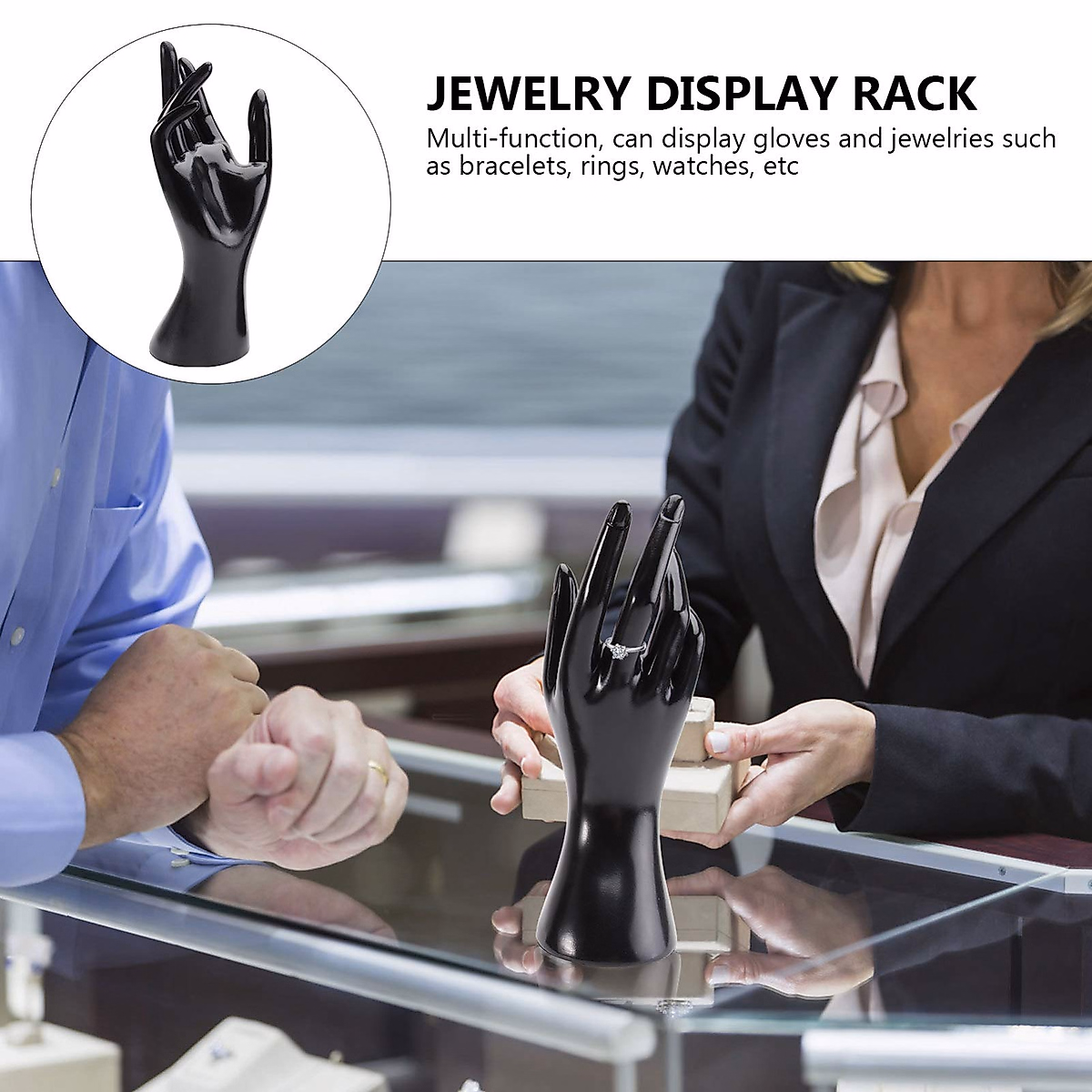 Cabilock 2pcs Necklace Rings Ring Tray Mannequin Hand Form Bracelet Ring Stand Cone Ring Holder Creative Display Stand Jewelry Display Rack Jewelry Organizer Model Bracket Props Desktop