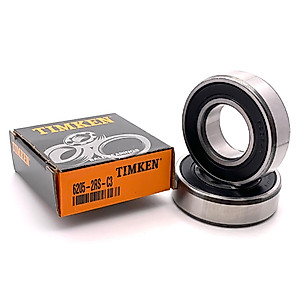 2PACK TIMKEN 6205-2RSC3 Double Rubber Seal Bearings 25x52x15mm Pre-Lubricated and Stable Performance and Cost Effective Deep Groove Ball Bearings