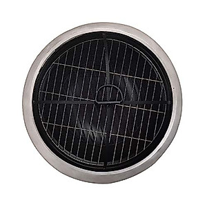 Teamson Home MGO Light Concrete Round Charcoal and Wood Burning Fire Pit for Outdoor Patio Garden Backyard with Spark Screen, Fireplace Poker, Grate, and BBQ Grill, Light Gray