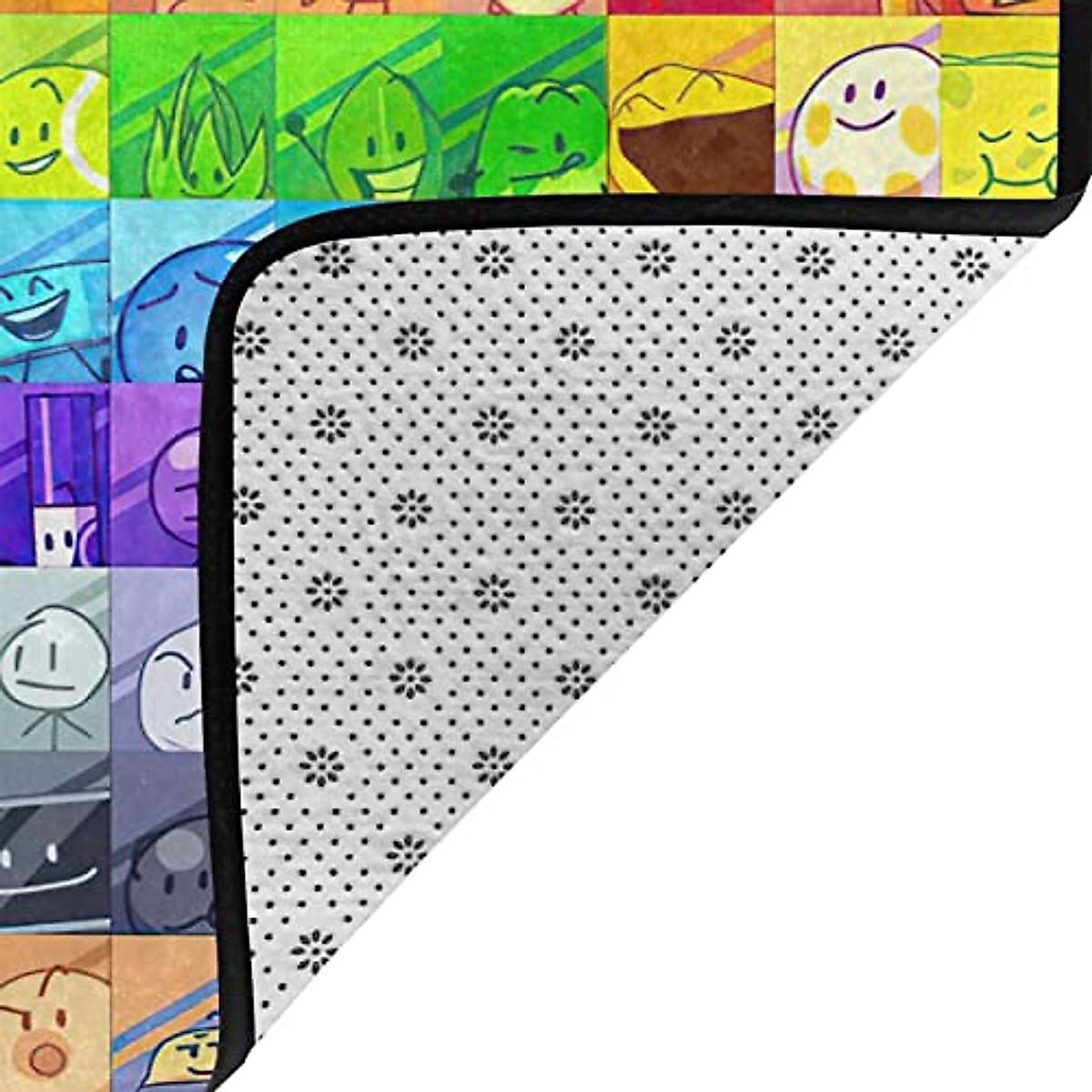 Bfdi Battle for Dream Anime Rug Soft Flannel Carpet 3D Non-Slip Area Rug Art Floor Mat Doormats Decorative Rugs for Bedroom Living Room 72"X48"